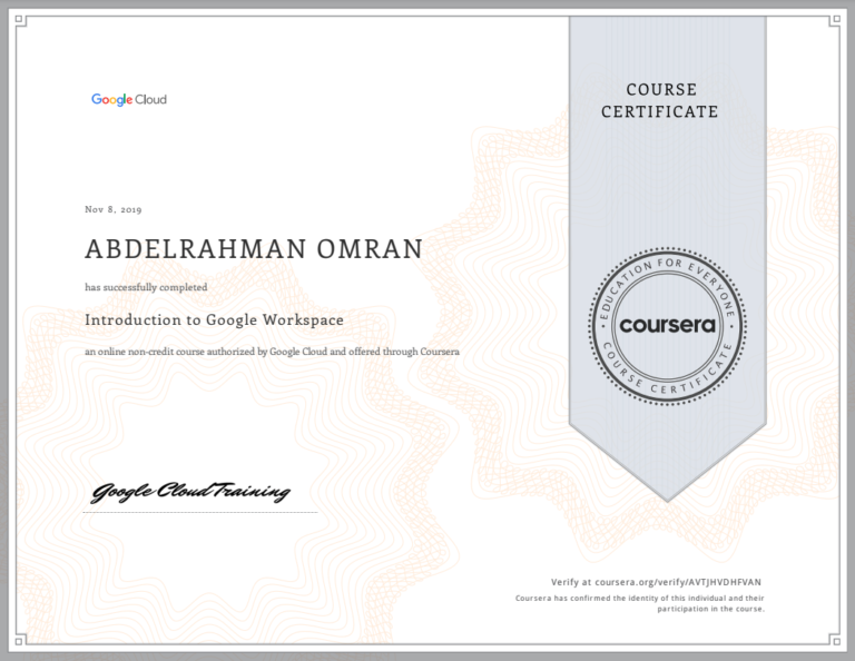 Introduction to Google Workspace | Abdelrahman Omran